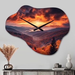 Designart - Tennessee Great Smoky Mountains Sunset I - Tennessee Wall ...