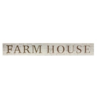 16" Brown Rectangular Sign with Farm House Design - Bed Bath & Beyond ...