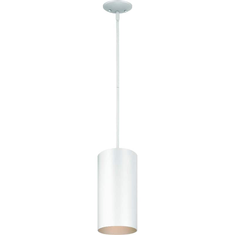 Volume Lighting 1-Light White Outdoor Cylinder Pendant - Bed Bath ...