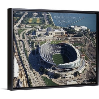 "Aerial view of a stadium, Soldier Field, Chicago, Illinois" Black ...