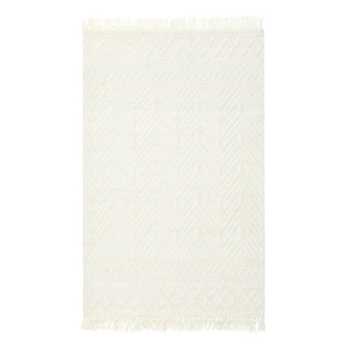 Georgia Handmade Flatweave Contemporary Ivory Area Rug - Bed Bath ...