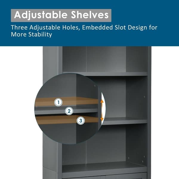 Bookcase Shelving Storage Wooden Cabinet Unit Standing Display Bookcase ...