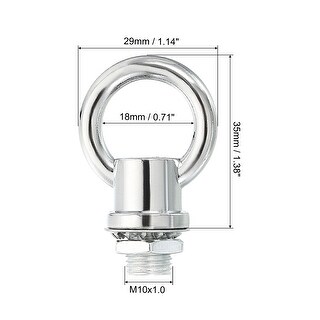 15kg M10 Thread Lifting Eye Nut, 1 Set Female Loop Holder Hook Ring ...