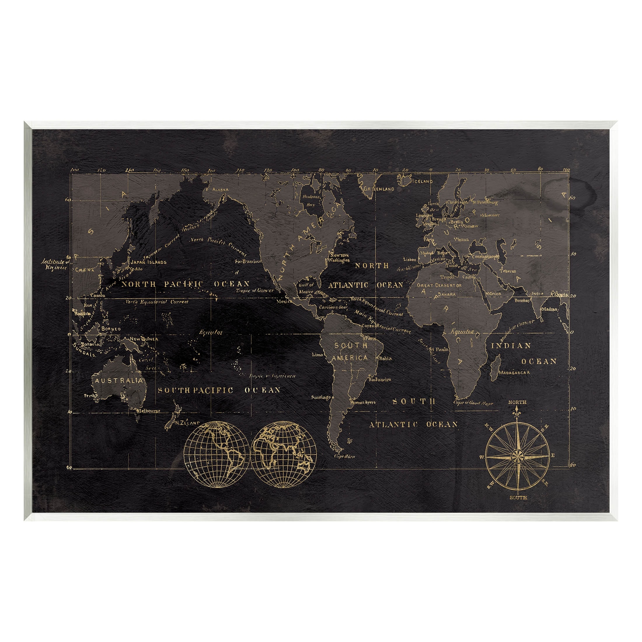 Black Map Art - Bed Bath & Beyond