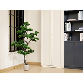 76 In Artificial Faux Bonsai Tree in a tall white planter. - Bed Bath ...