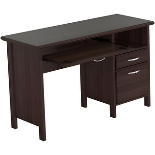 47-inch Espresso Computer Desk Contemporary Design with 2 Storage ...