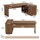 70.87-Inch L-Shaped Executive Desk with File Cabinet and Shelves, Large ...