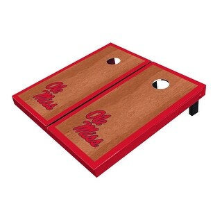 Ole Miss Rebels Red Rosewood Matching Border Cornhole Boards - Bed Bath ...