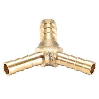 8x6x6mm Hose ID Reducer Barb Fitting Y-Shaped 3 Way Tee Adapter - Gold ...
