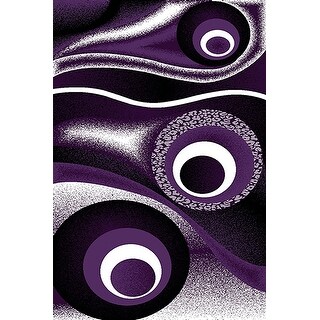 LYKE Home Purple geometric wave inspired Rug - Bed Bath & Beyond - 32062077