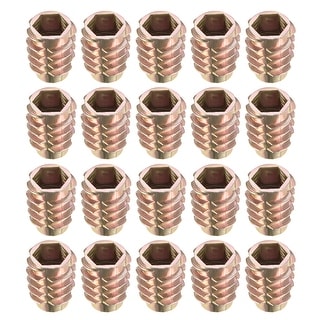 Threaded Insert Nuts Hex-Flush M8 Internal Threads 18mm Length 20pcs ...