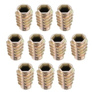 Threaded Insert Nuts Hex-Flush M8 Internal Threads 20mm Length 10pcs ...