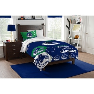 NHL 862 Canucks Hexagon Twin Comforter Set - Bed Bath & Beyond - 34012078