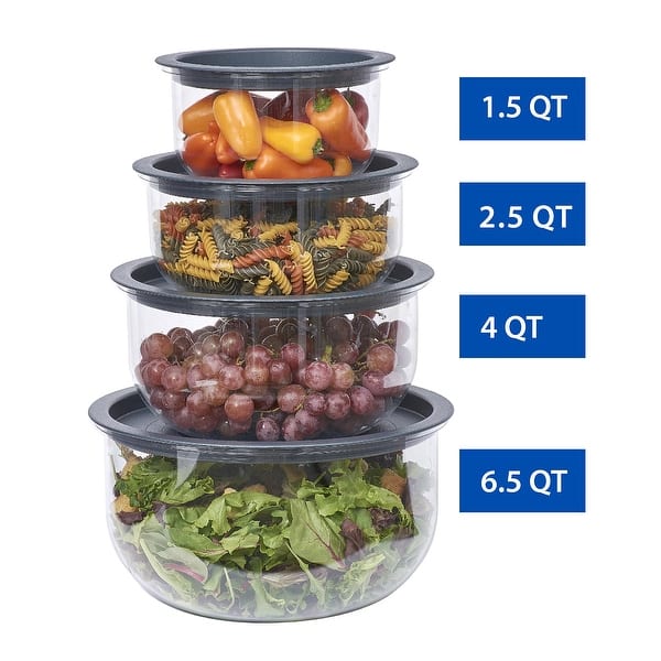 Buddeez All-purpose Bowls Multiple Sizes Clear Tritan (Set of 4) - Bed ...