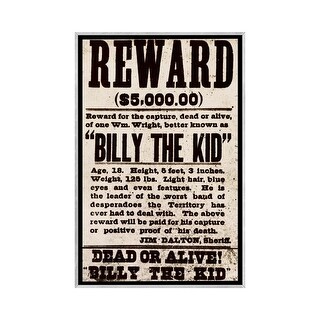 iCanvas "Dead or Alive - Billy The Kid" by Unknown Artist Framed - Bed ...