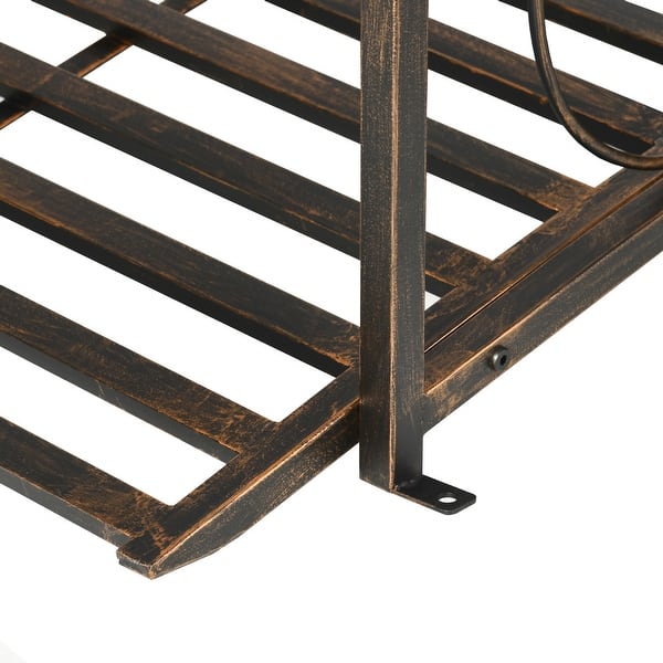 Outsunny 6FT Classic Garden Bridge with Safety Railings Steel Arc ...