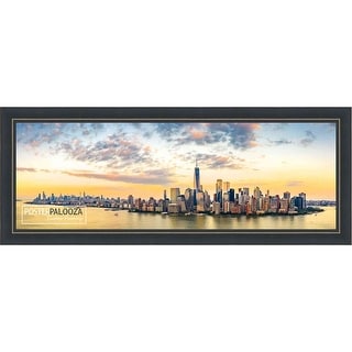 40x13.5 Traditional Black Complete Wood Panoramic Frame with UV Acrylic ...
