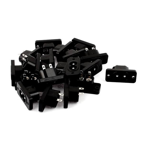 AC 250V 2.5A IEC320 C8 PCB Mount Male Inlet Power Socket Plug 20pcs ...