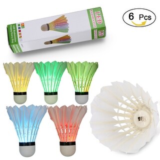 Odoland 6pcs LED Badminton Birdies Colorful Badminton Shuttlecock Light ...