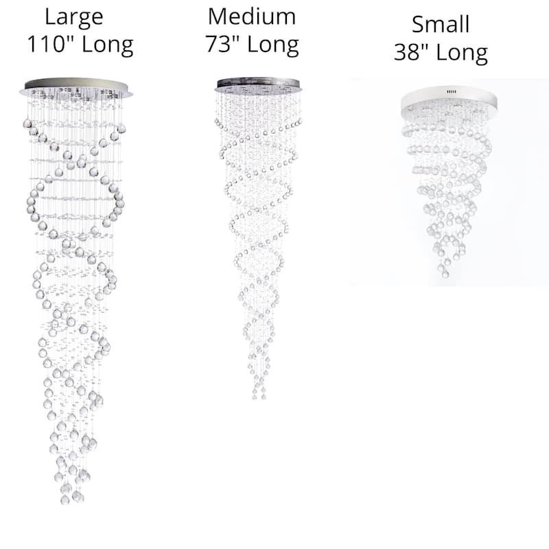 Crystal Cascading Integrated LED Chandelier - N/A - Overstock - 28217020