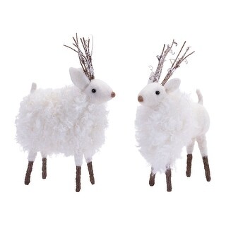 Fluffy Winter Deer Shelf Sitter (Set of 6) - Bed Bath & Beyond - 40839478