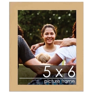 5x6 Traditional Natural Complete Wood Picture Frame with UV Acrylic ...