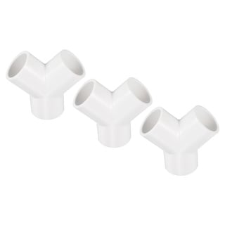 0.8" PVC Pipe Fittings 3pcs 3 Way Y Shape Water Joint Connectors ...
