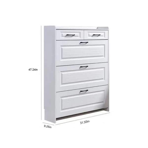 MDF Shoe Cabinet with 2 Drawers and 3 Rotating Drawers - Bed Bath ...