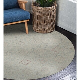 Hand-tufted Wool MULTY Transitional Geometric Modern Tufted Rug - 6' x ...