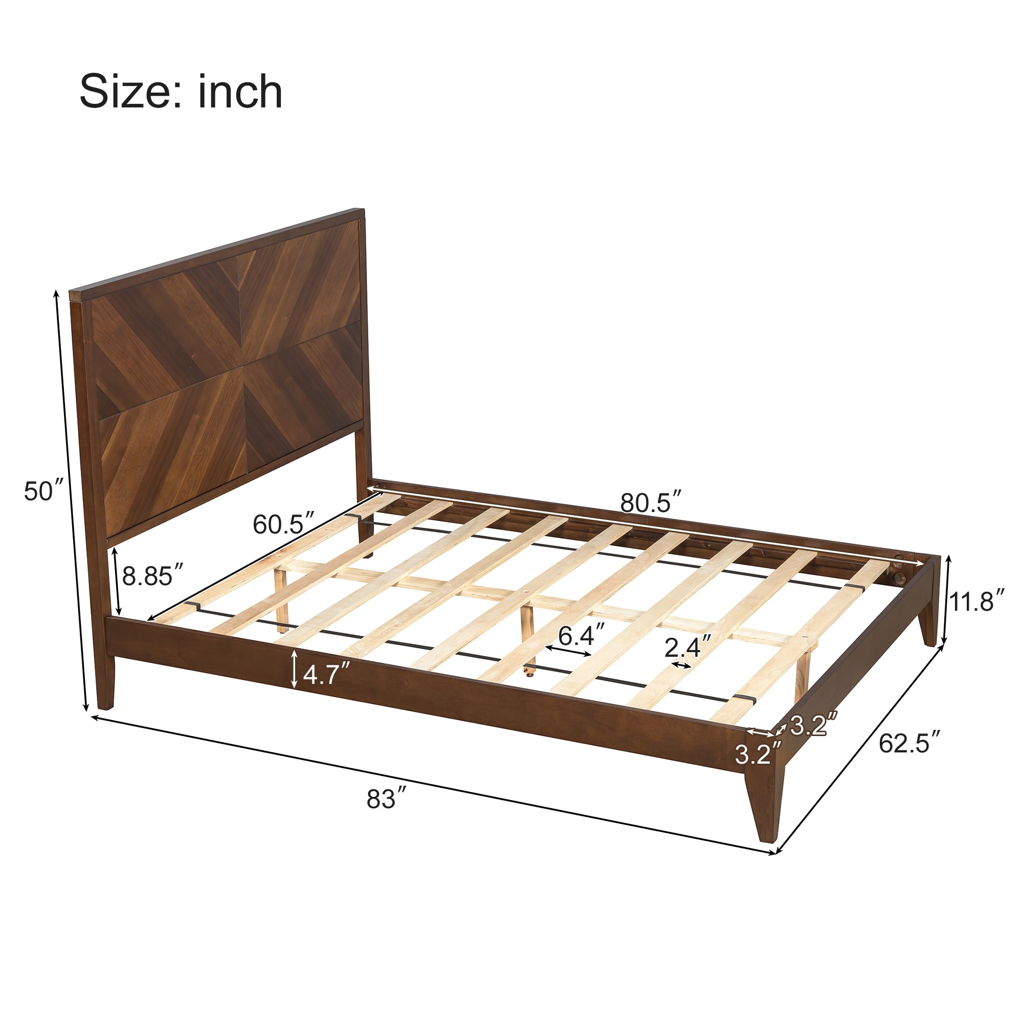 elevated platform bed queen