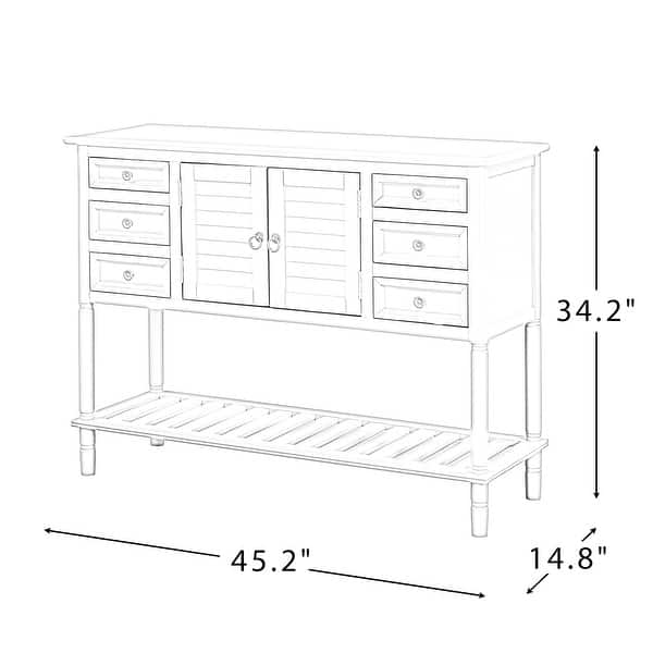 Buffet Table with 6 Drawers - Bed Bath & Beyond - 36543857