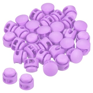 Cord Locks, 30 Pack Round Spring Toggle Stopper, Light Purple - Light ...