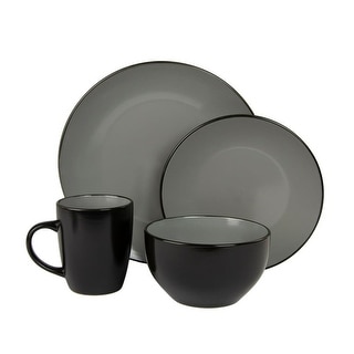 16-Piece Two Tone Coupe Dinnerware Set - Bed Bath & Beyond - 38192574