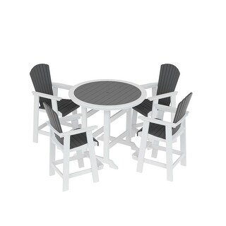 HDPE Patio Bar Table Set High Top Outdoor Table and Chairs Set of 5 Bar ...