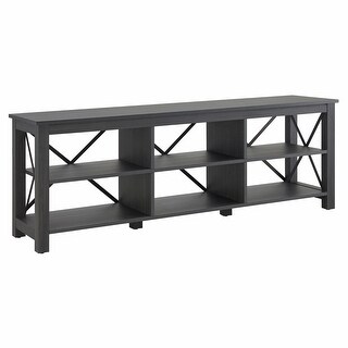 Evelyn&Zoe TV Stand with 2 Doors for TVs up to 80", Gray - Bed Bath ...