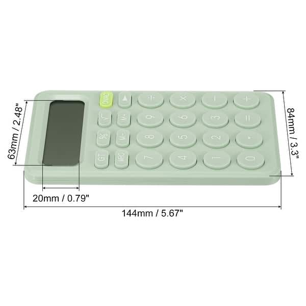 Desk Basic Cute Calculator Calculators Battery Powered 12 Digit Green ...