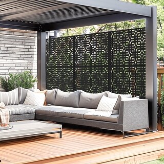 Outdoor Privacy Screen Metal Privacy Screen Panel Free Standing - 72*47 ...