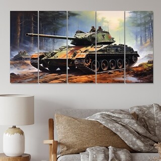 Designart "Military Tank During Wwii I" Military Metal Wall Decor Set ...