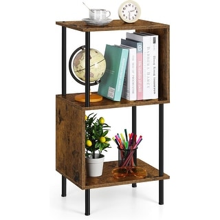 3 Tier Short Bookshelf Narrow Standing Bookcase - Bed Bath & Beyond ...