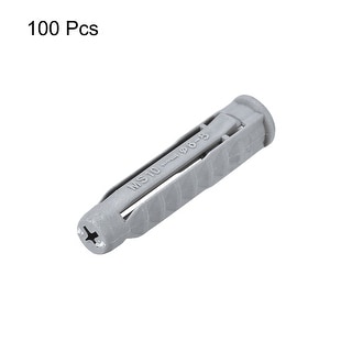 10mmx50mm Plastic Expansion Tubes Column Frame Fixings Gray 100pcs ...