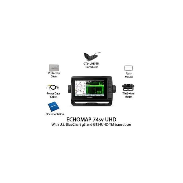 Garmin ECHOMAP 74sv UHD 7 Inch Chartplotter With GT54UHD-TM Transducer ...