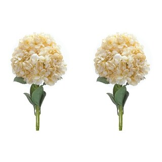Set of 2 Yellow Hydrangea Artificial Bushes 19" - Bed Bath & Beyond ...