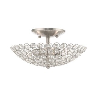 Livex Lighting Cassandra 2 Light 11" Wide Semi-Flush Bowl Ceiling - Bed ...