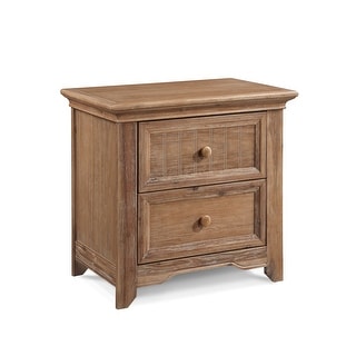 Rustic Nightstand with Drawer, Farmhouse Wood Night Stand Bedroom ...