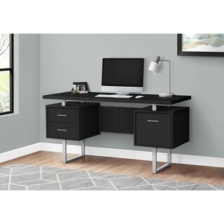 60" Contemporary Computer Desk with Closed Storage - Bed Bath & Beyond ...