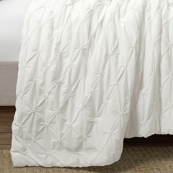 Lush Decor Ravello Pintuck 100 Percent Cotton Comforter Set - Bed Bath ...