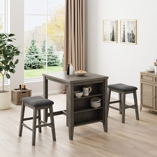 3 Piece Dining Table with Padded Stools - Bed Bath & Beyond - 36347207