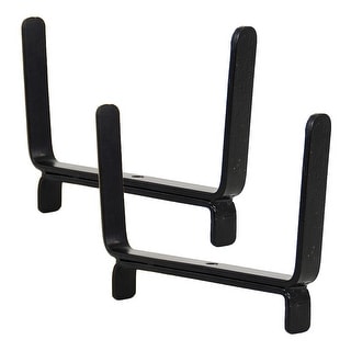 Achla Designs Flower Box Brackets for 2x6 Rail, 5.25 Inch Tall, Black ...