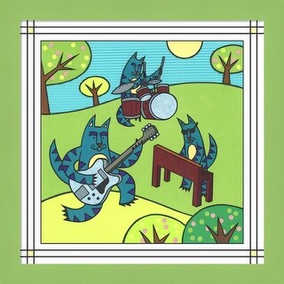 Denny Driver 'Max Cat Band 1' Framed Art - Bed Bath & Beyond - 33532097
