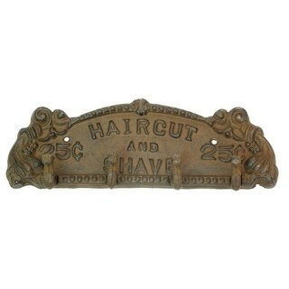 Cast Iron Rust Haircut and Shave Plaque/Hanger - Bed Bath & Beyond ...